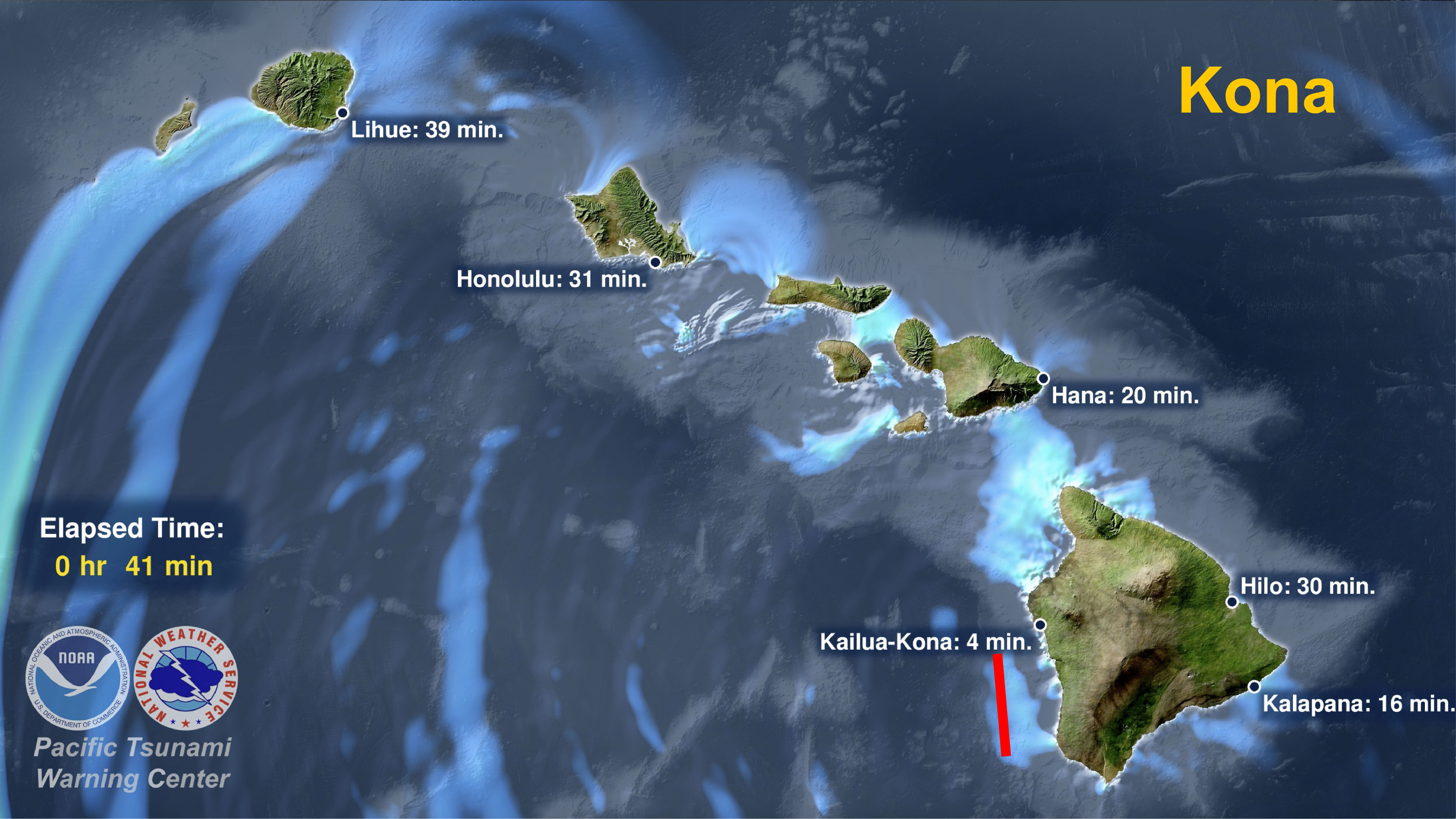 Hawaii Tsunami Travel Time Maps - International Tsunami Information Center